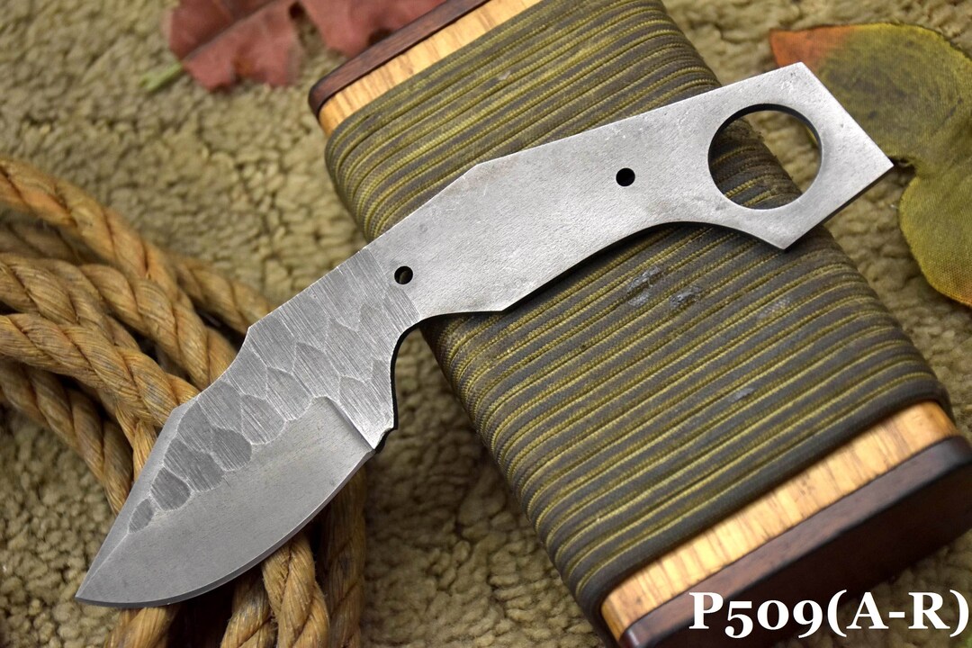 Custom Hammered Spring Steel 5160 Blank Blade Hunting Knife Handmade,no ...