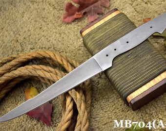 Custom Hammered Spring Steel 5160 Blank Blade Tactical Hunting Knife ...