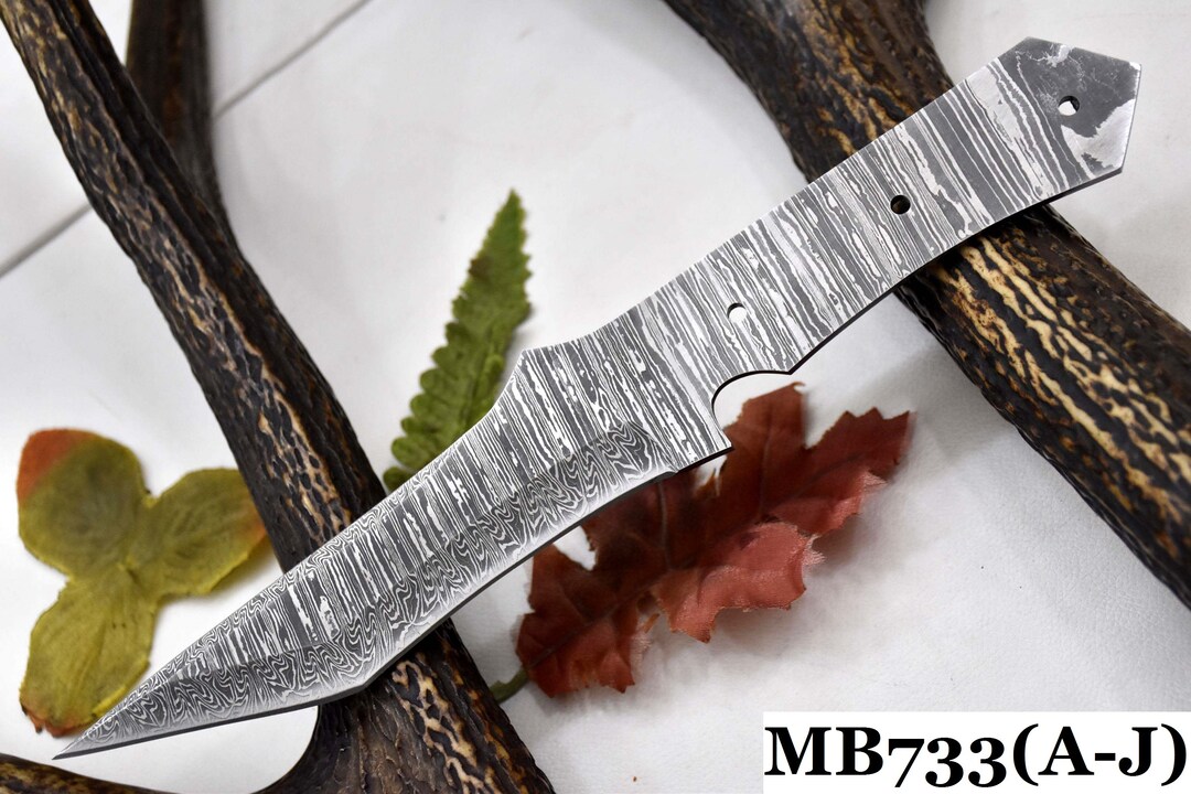 Custom Hand Forged Damascus Steel Blank Blade Tanto Hunting Knife ...
