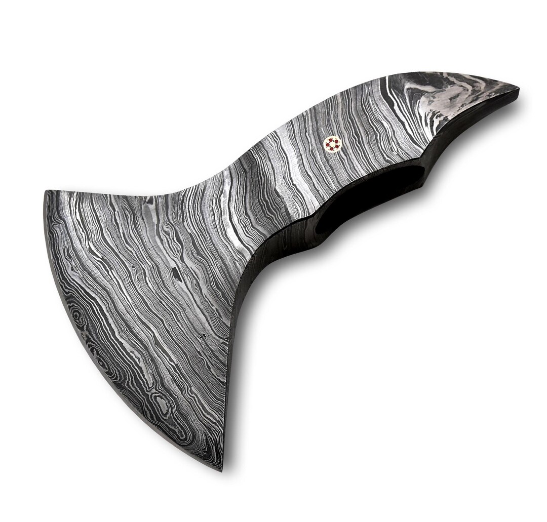Hand Forged Damascus Steel Axe Head for Outdoor Camping Bearded ...