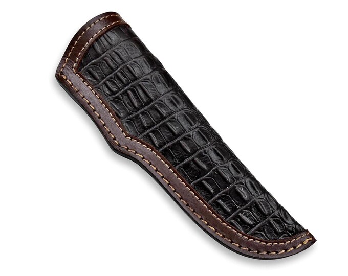 Custom Crocodile Leather Sheath Hunting Knife Sheath/hunting Knife ...