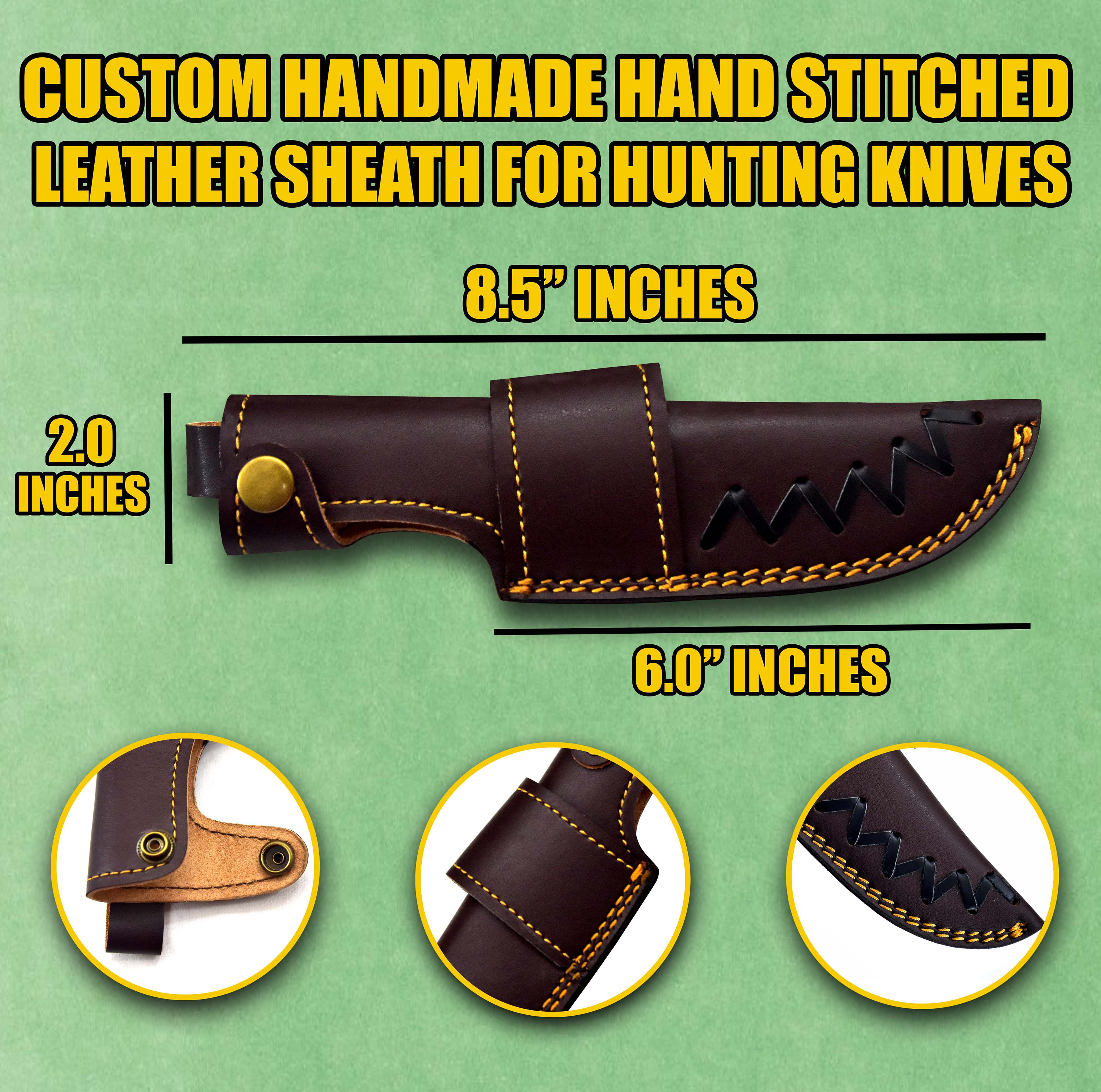 Custom Leather Sheath Tooled Leather Sheath/hunting Knife Sheath ...