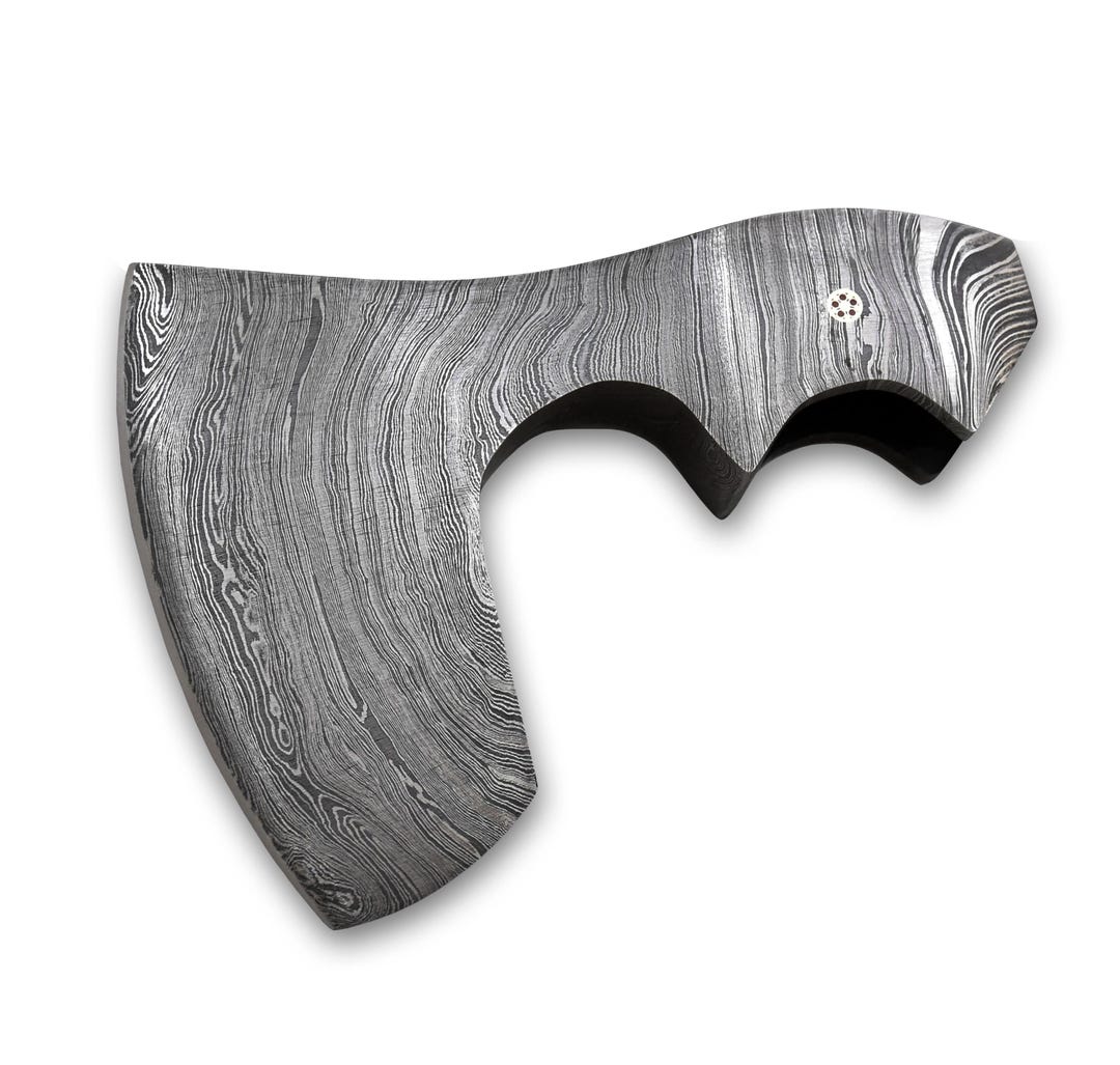 Hand Forged Damascus Steel Axe Head for Outdoor Camping Bearded ...