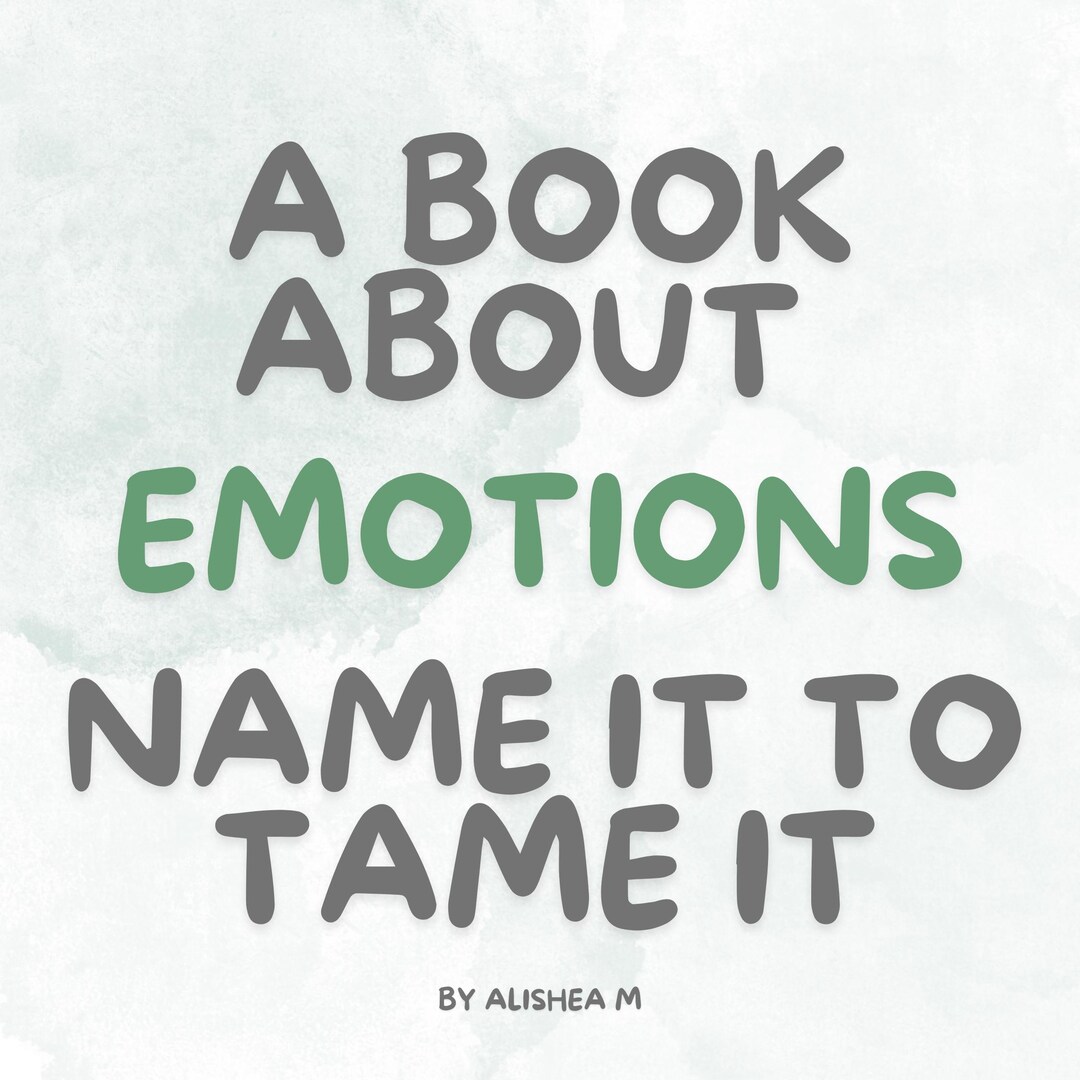 Printable Book About Emotions - Etsy