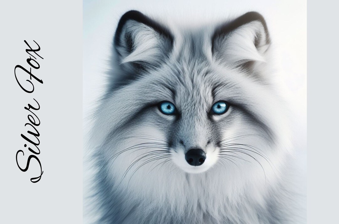 Fox, Silver Fox, Realistic, 15 Oz Tumbler Sublimation Design, Digital ...