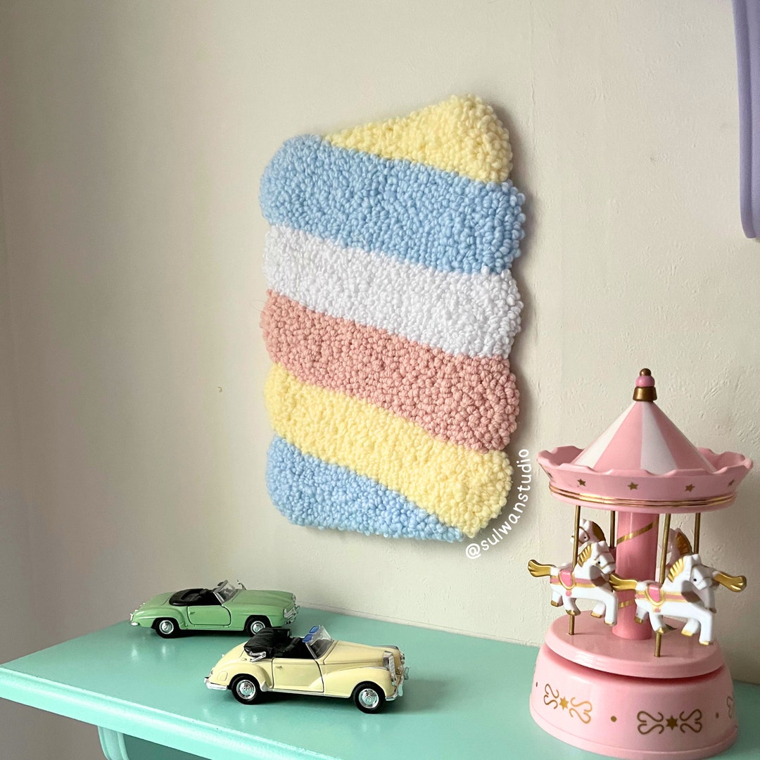 Marshmallow Cute Pink Rug, Kawaii Gallery Wall Hanging, Coquette ...