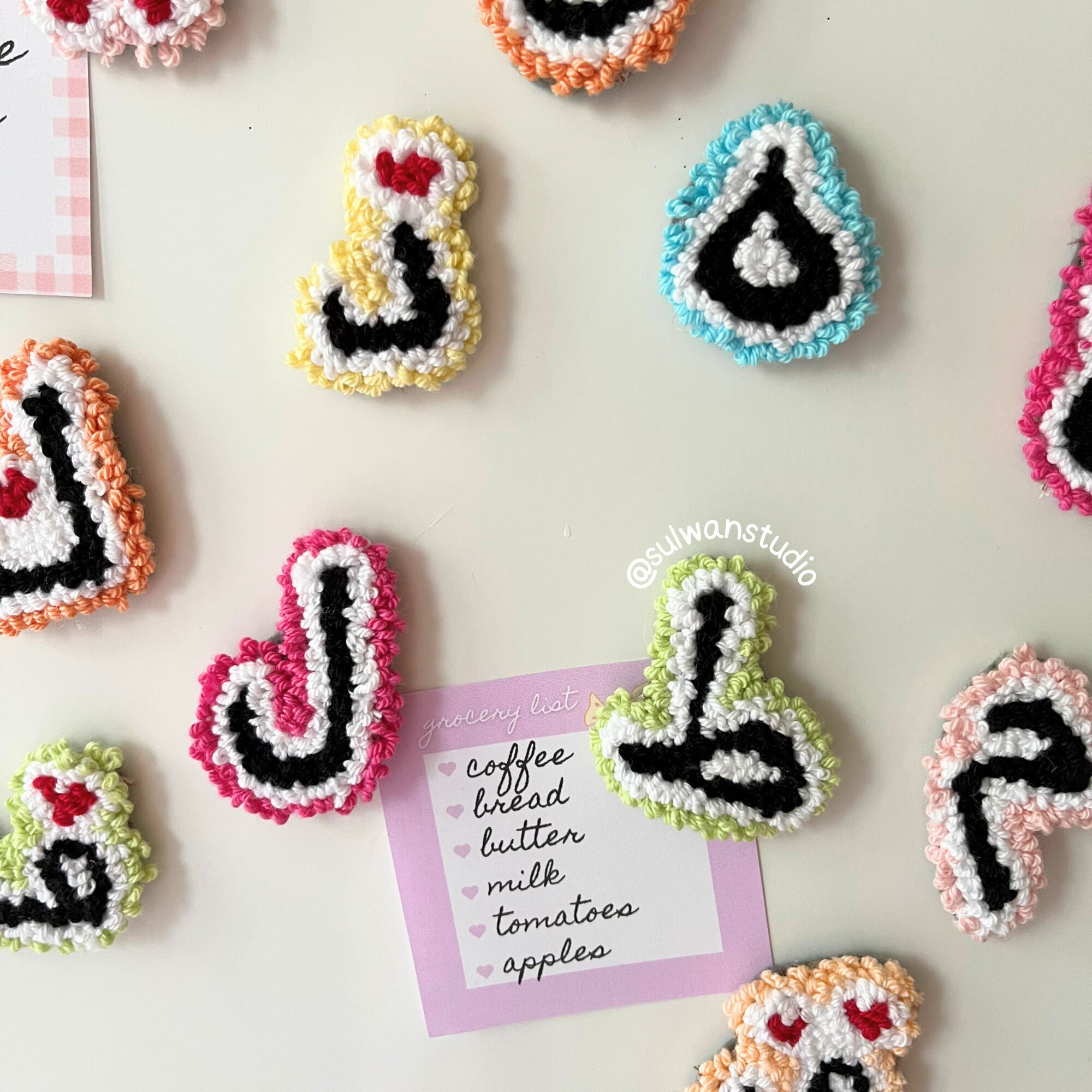 Arabic Alphabet Fridge Magnet, Initial Letter Name Colorful Pastel ...