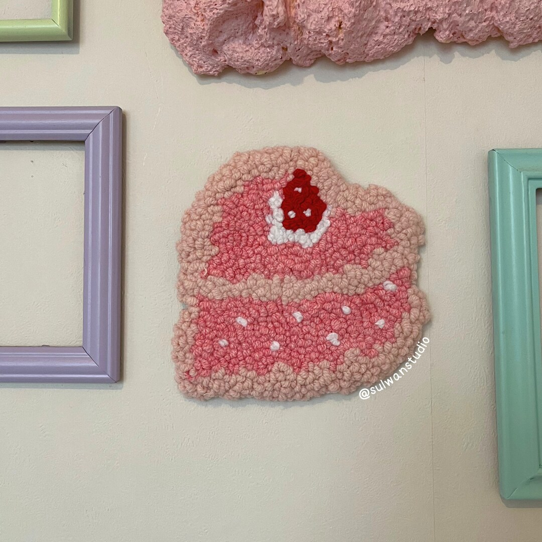 Vintage Heart Fake Cake Cute Home Rug, Kawaii Gallery Wall Hanging ...