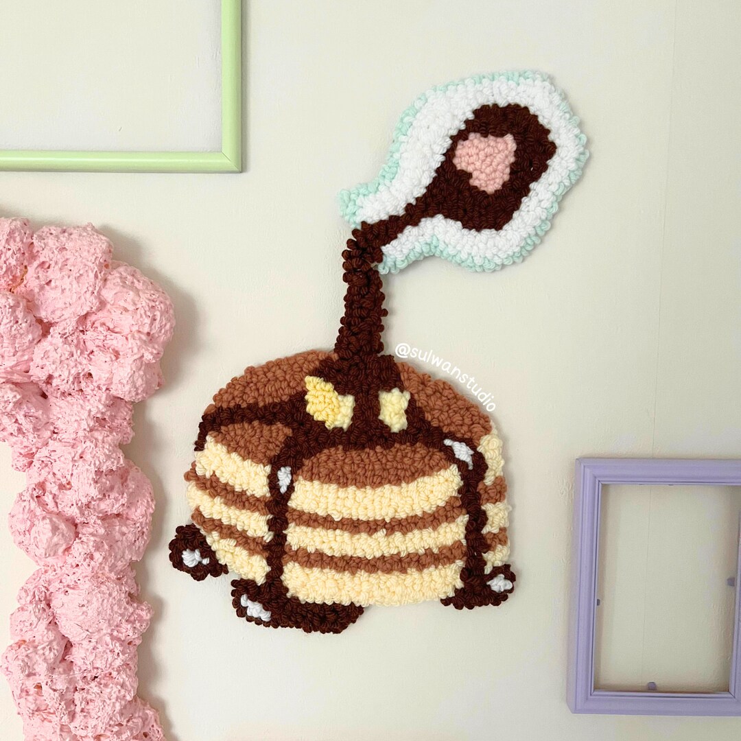 Pancakes Syrup Cute Rug, Kawaii Gallery Wall Hanging, Fluffy Aesthetic ...