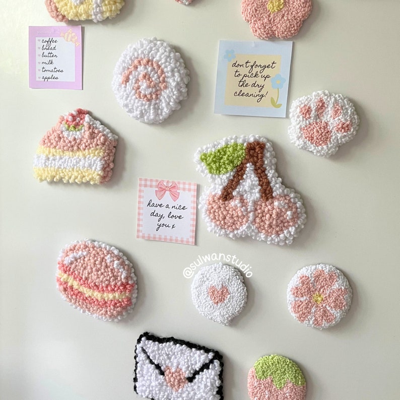 Kawaii Cute Fridge Magnet, Colorful Pastel Kitchen Decor, Handmade ...