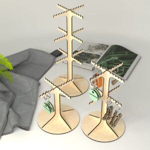 Keychain Display Stand Laser Cut File - Etsy
