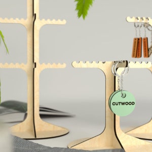 Keychain Display Stand Laser Cut File - Etsy
