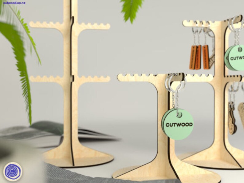 Keychain Display Stand Laser Cut File - Etsy