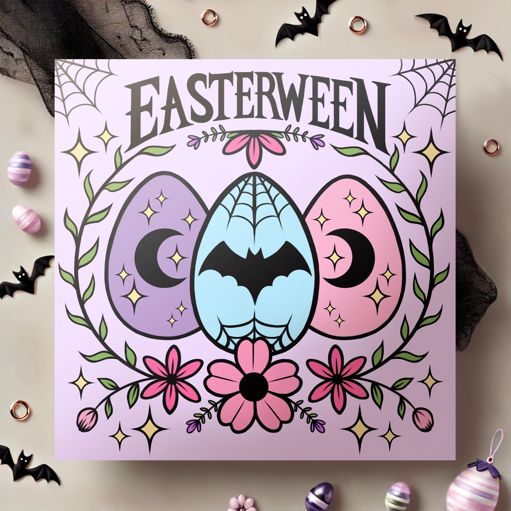 Easterween Card 5x5, for Spooky Creepy Goth Whimsical Pastel Goth ...
