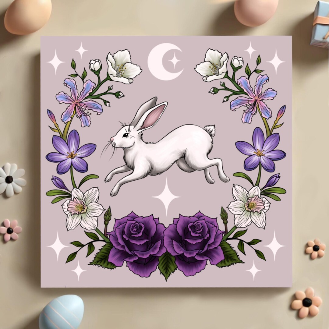 Ostara Printable Card 5x5, Whimsical Pagan Easter, Spring Equinox ...