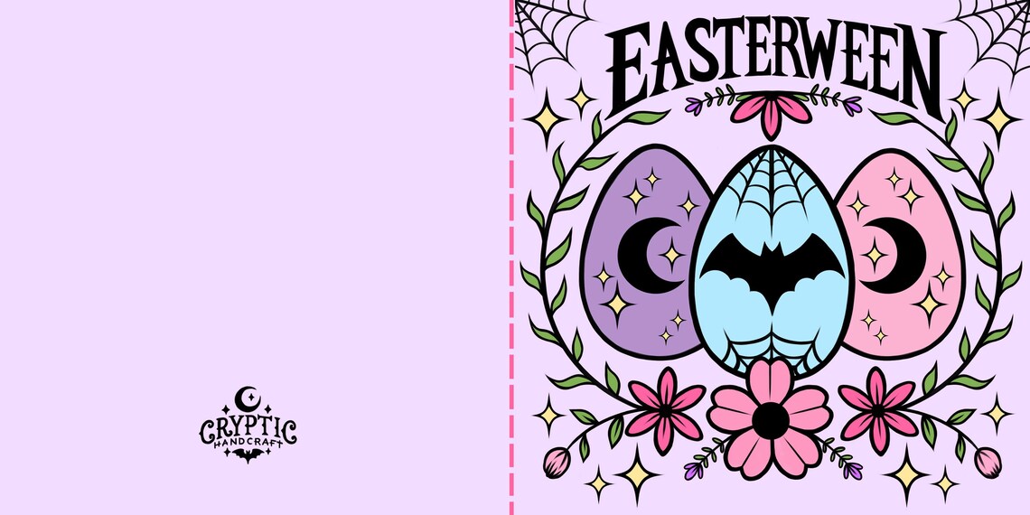 Easterween Card 5x5, for Spooky Creepy Goth Whimsical Pastel Goth ...