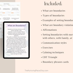 Setting and Understanding Healthy Boundaries Bundle, Worksheets ...