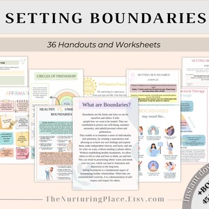 Setting and Understanding Healthy Boundaries Bundle, Worksheets ...