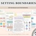 Setting and Understanding Healthy Boundaries Bundle, Worksheets ...