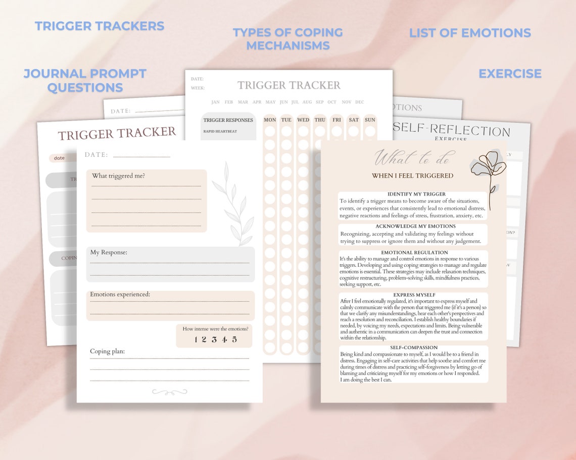 Emotional Triggers Journal With Prompt Questions to Help You Identify ...