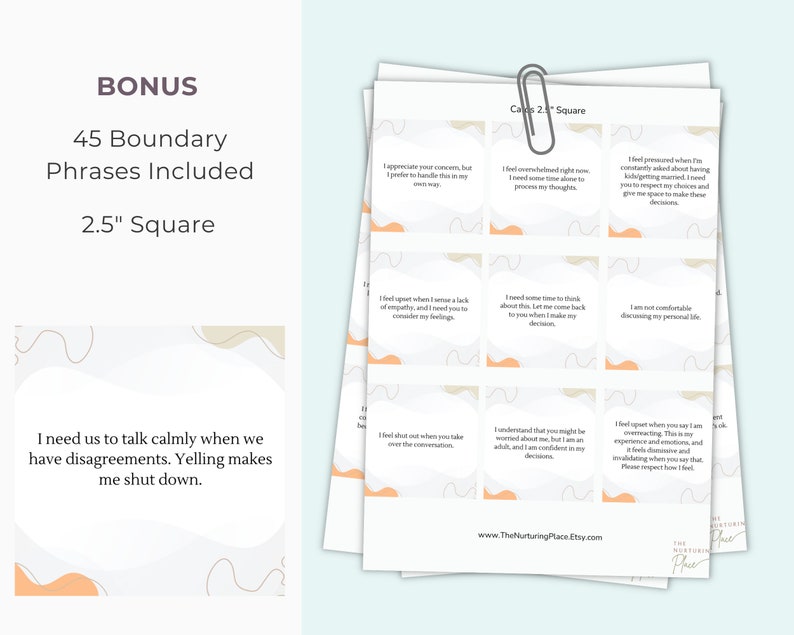 Setting and Understanding Healthy Boundaries Bundle, Worksheets ...