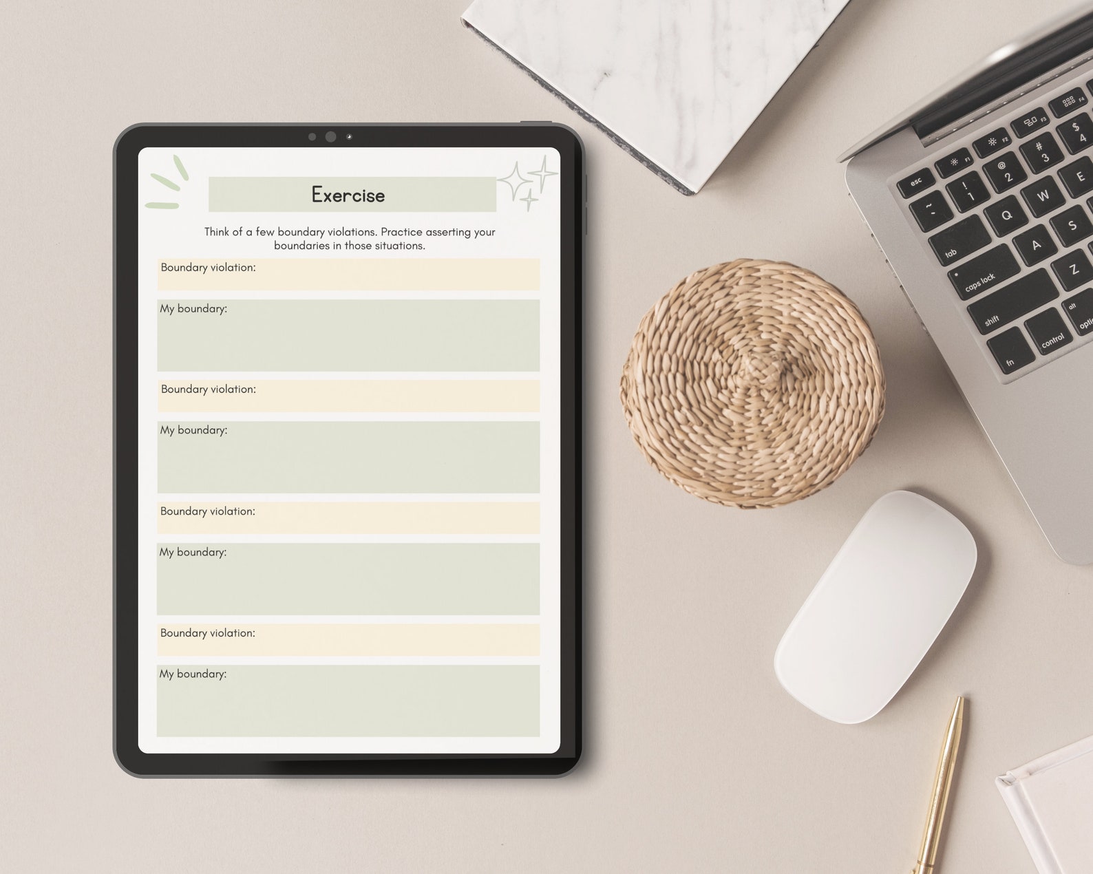 Setting and Understanding Healthy Boundaries Bundle, Worksheets ...