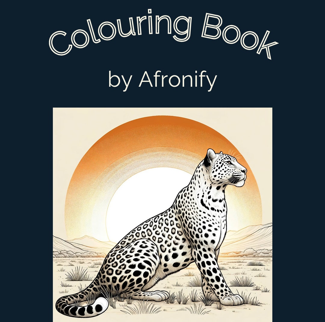 Leopard Coloring Book | 8-page Digital JPG Download | African Wildlife ...