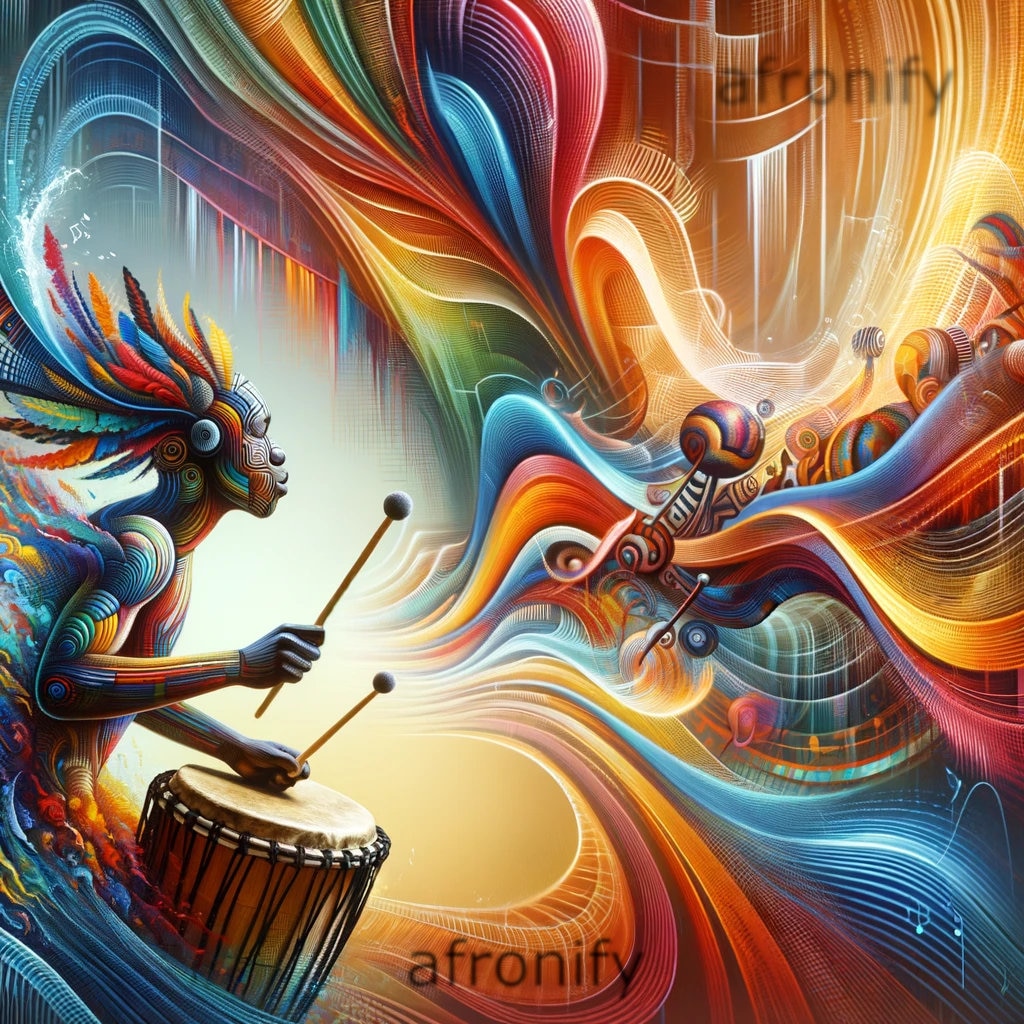 African Drum Art Prints - Set of 4 Digital Downloads, Traditional ...