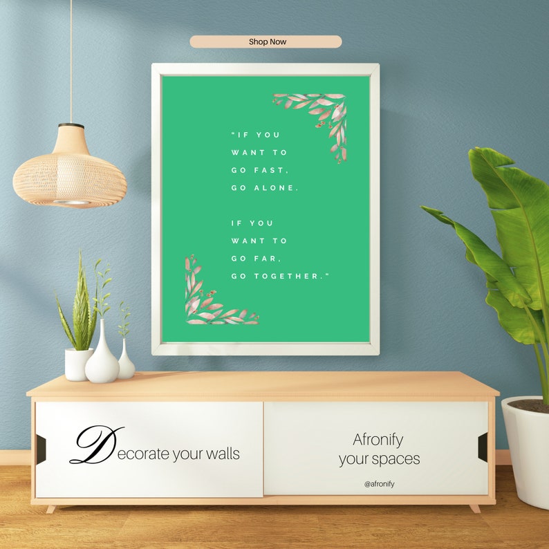 Motivational Quote Poster Set of 7 Printable Pngs 'if You Want to Go ...