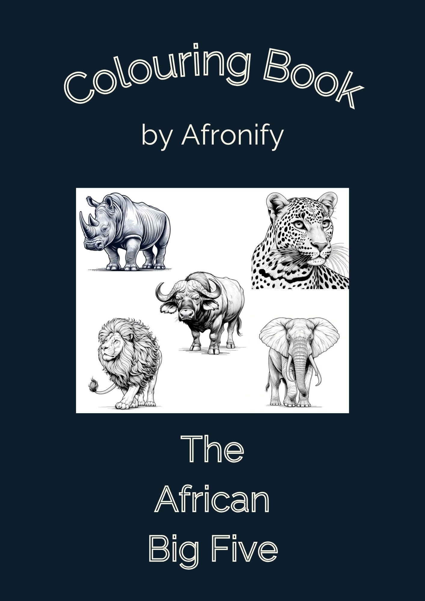 Complete Big Five Coloring Book Digital Download Safari Animals for ...