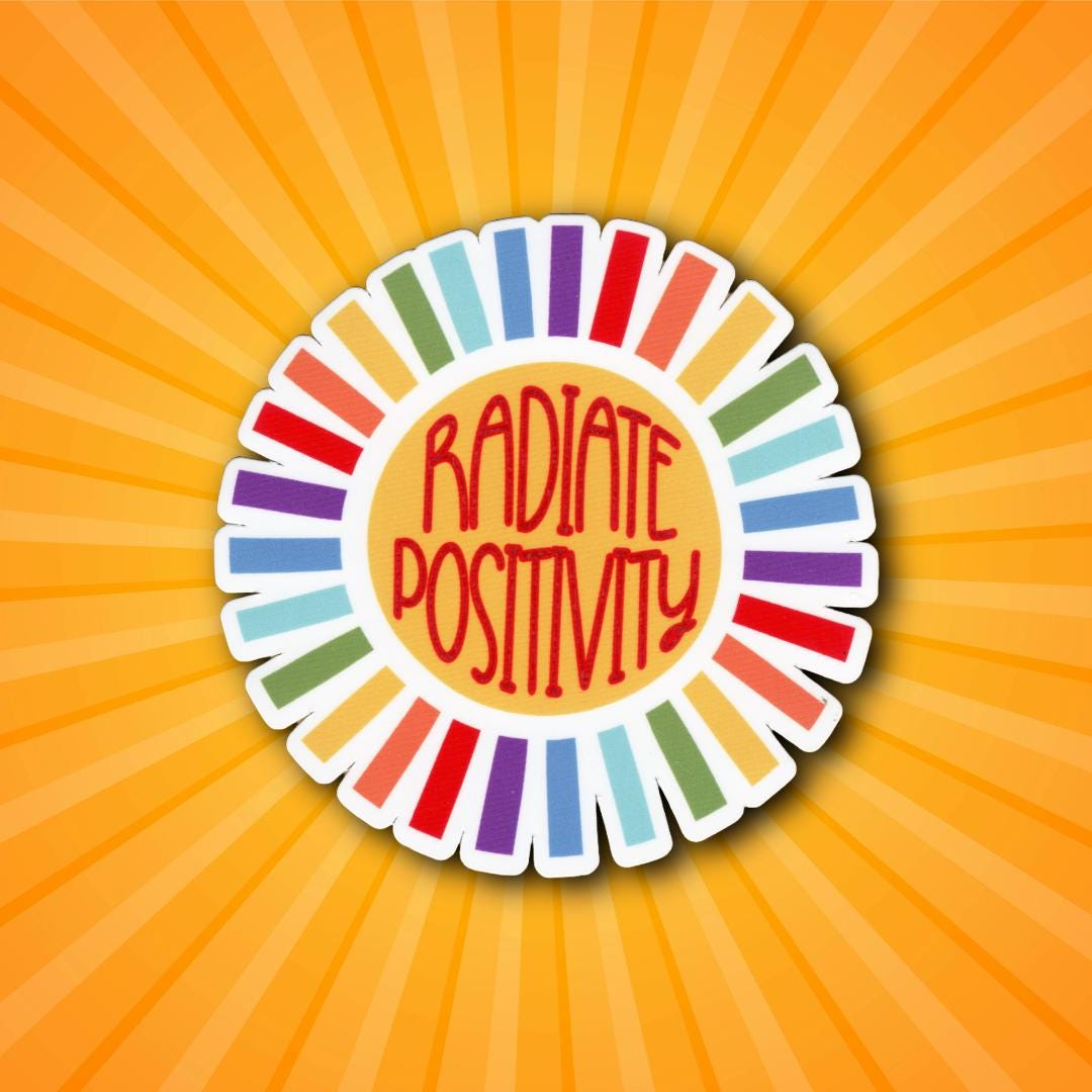 Radiate Positivity Sticker - Etsy