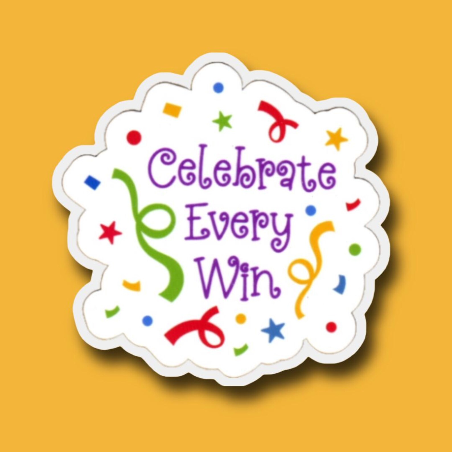 Celebrate Every Win Sticker | Encouraging Reminder for Gratitude ...