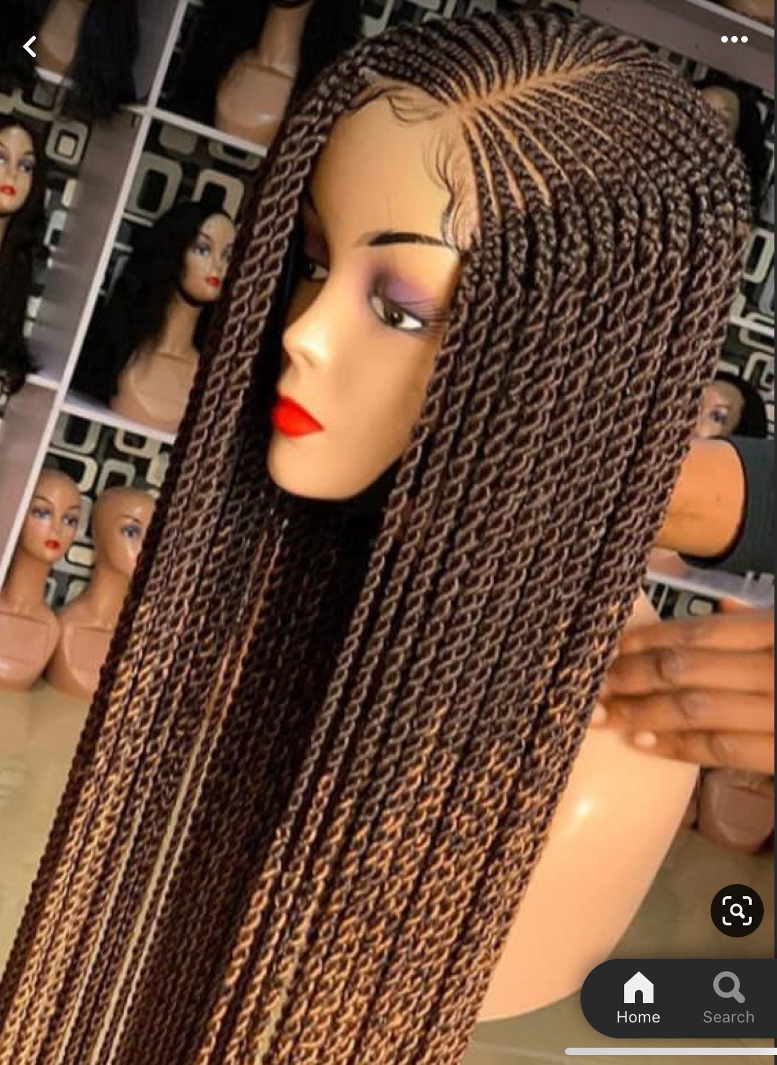 Cornrows/braided Wig/frontal Wig/knotless Braids/braided Wig for Women ...