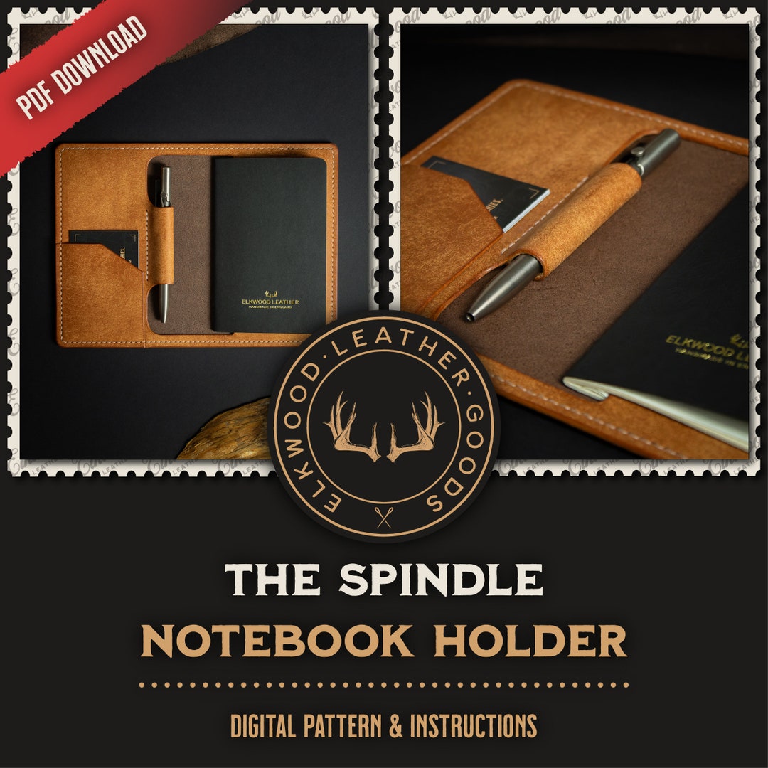 Leather Notebook Holder PDF Template: DIY Leather Guide (digital ...