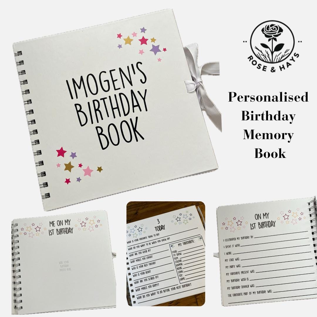 Personalised Birthday Memory Book | First Birthday | Memory Books ...