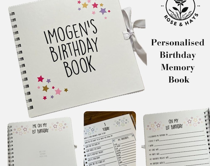 Personalised Birthday Memory Book | First Birthday | Memory Books ...