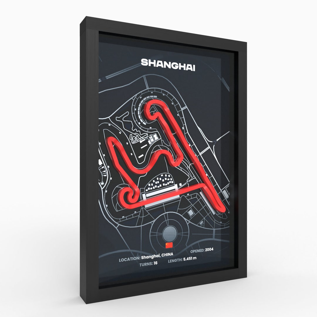 3D Shanghai Racetrack Poster · Handmade in Germany · Formula 1 Poster ...