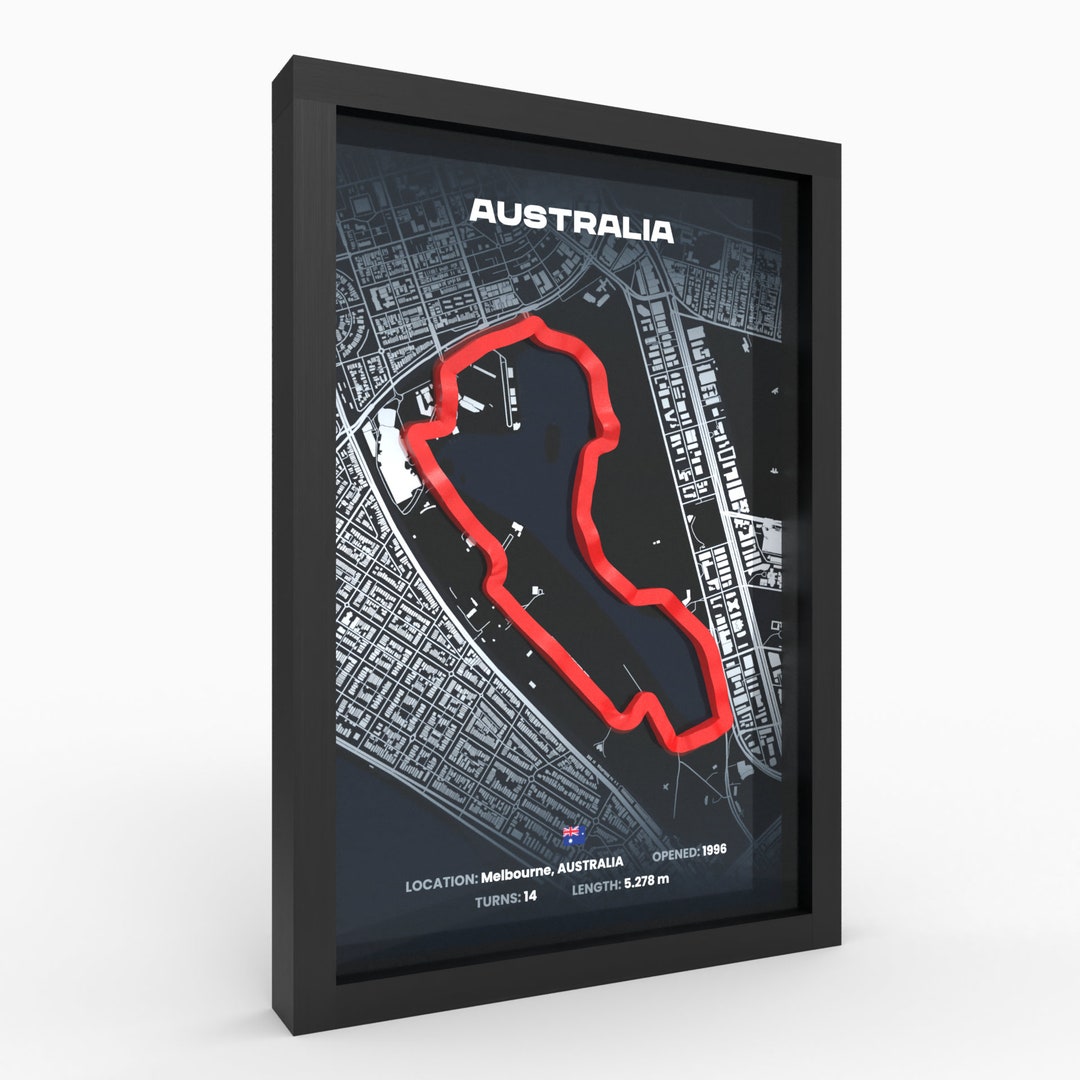 3D Australian GP Racetrack With Poster · Handmade in Germany · Formula ...