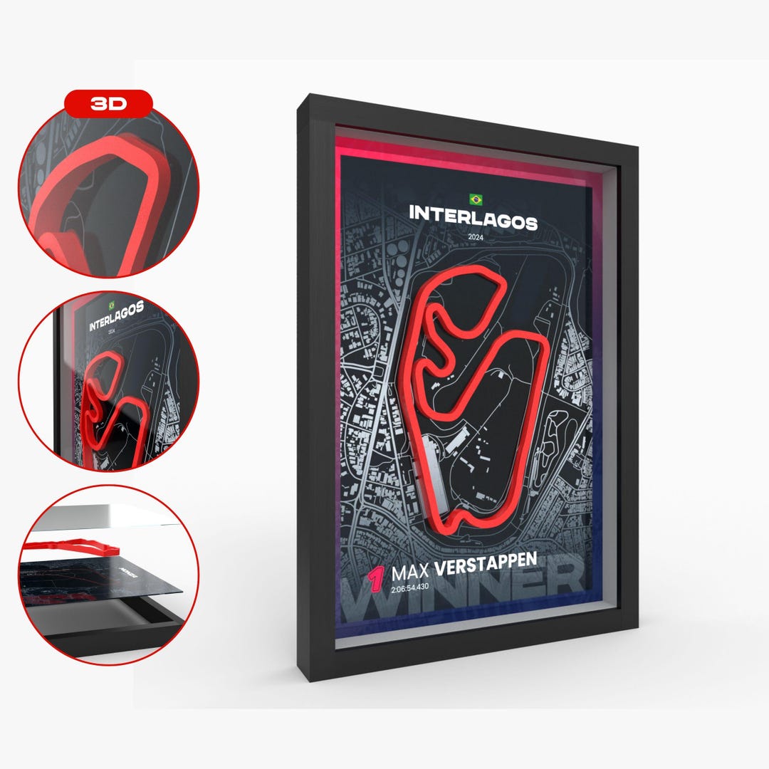 3D Interlagos Max Verstappen Poster Made in Germany Formula 1 Poster ...