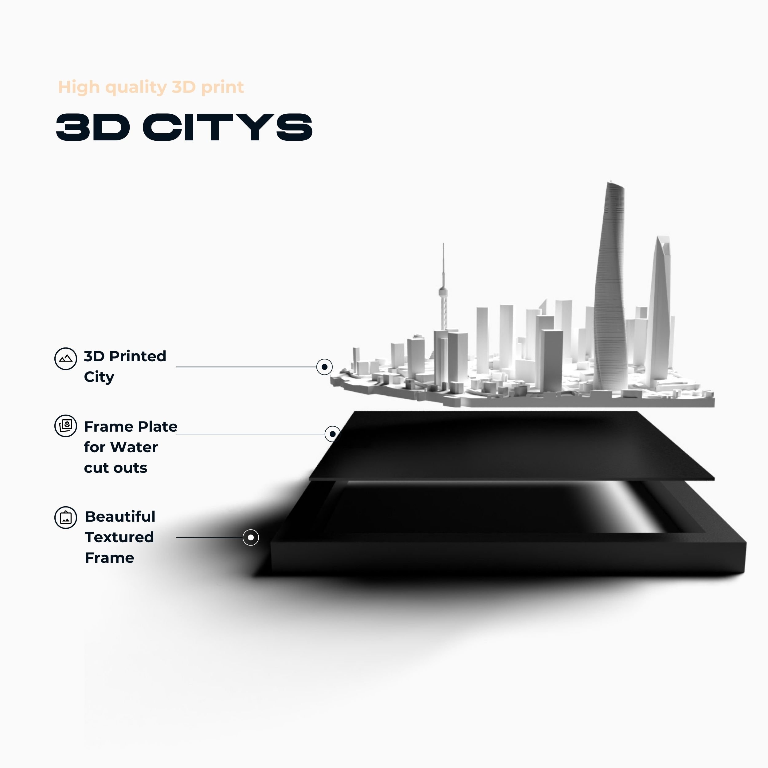 3D Printed New York City Miniature Model – Downtown Manhattan & One ...