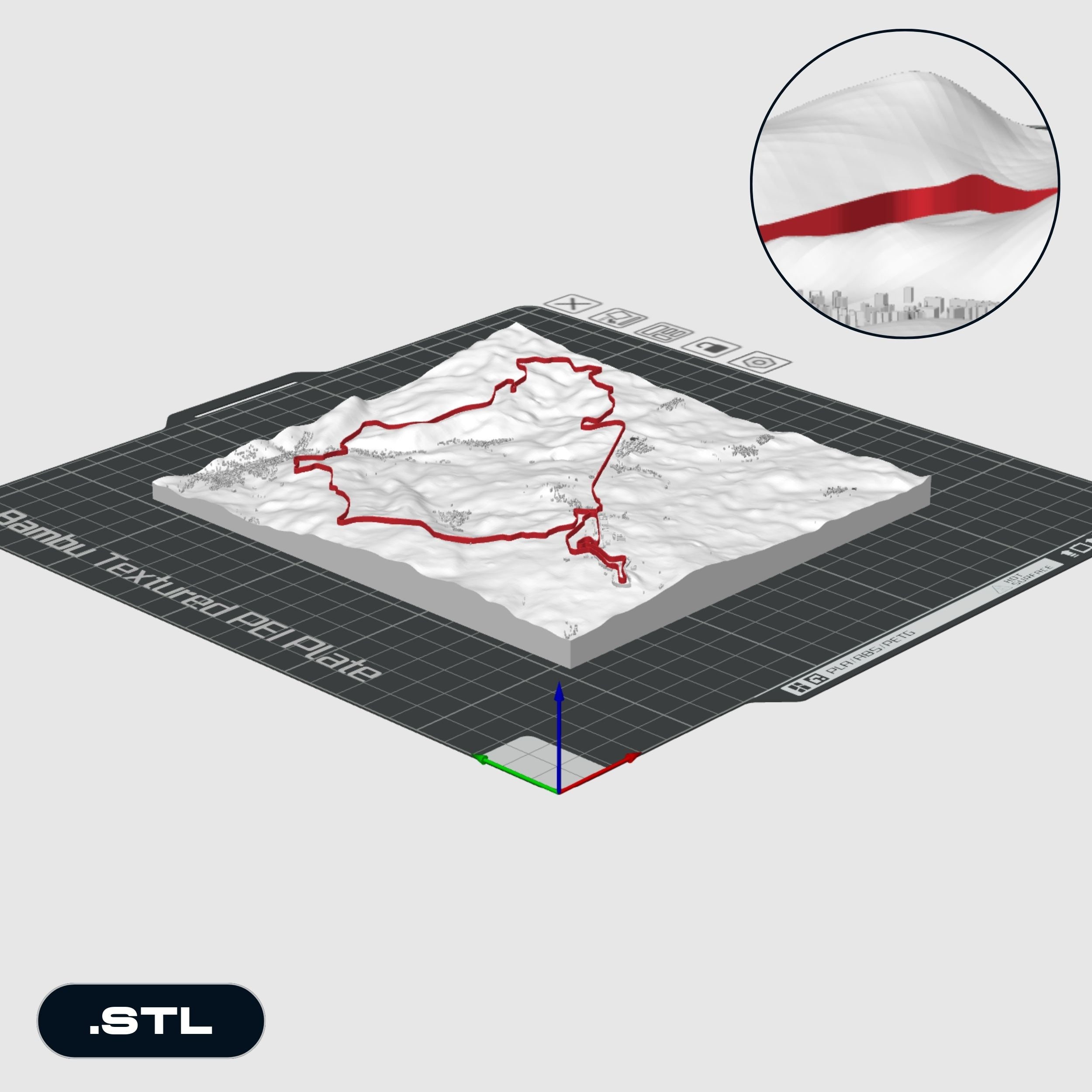 Nürburgring Nordschleife 3D Print File · Digital Download STL & 3MF ...