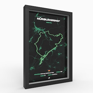 Nürburgring 3D Race Track Poster · Handmade in Germany · Nordschleife ...