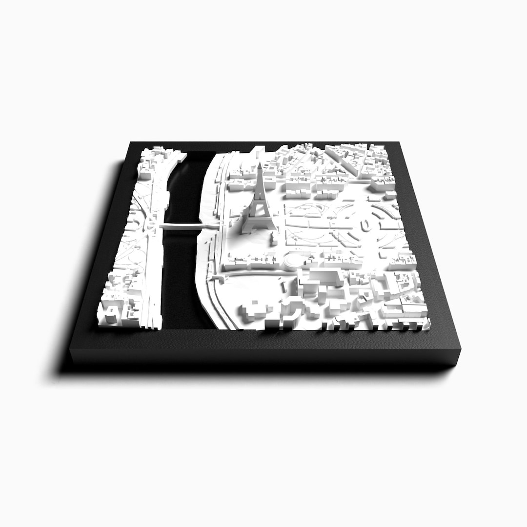 3d-printed Paris City Miniature Model – Eiffel Tower – Exclusive Framed ...