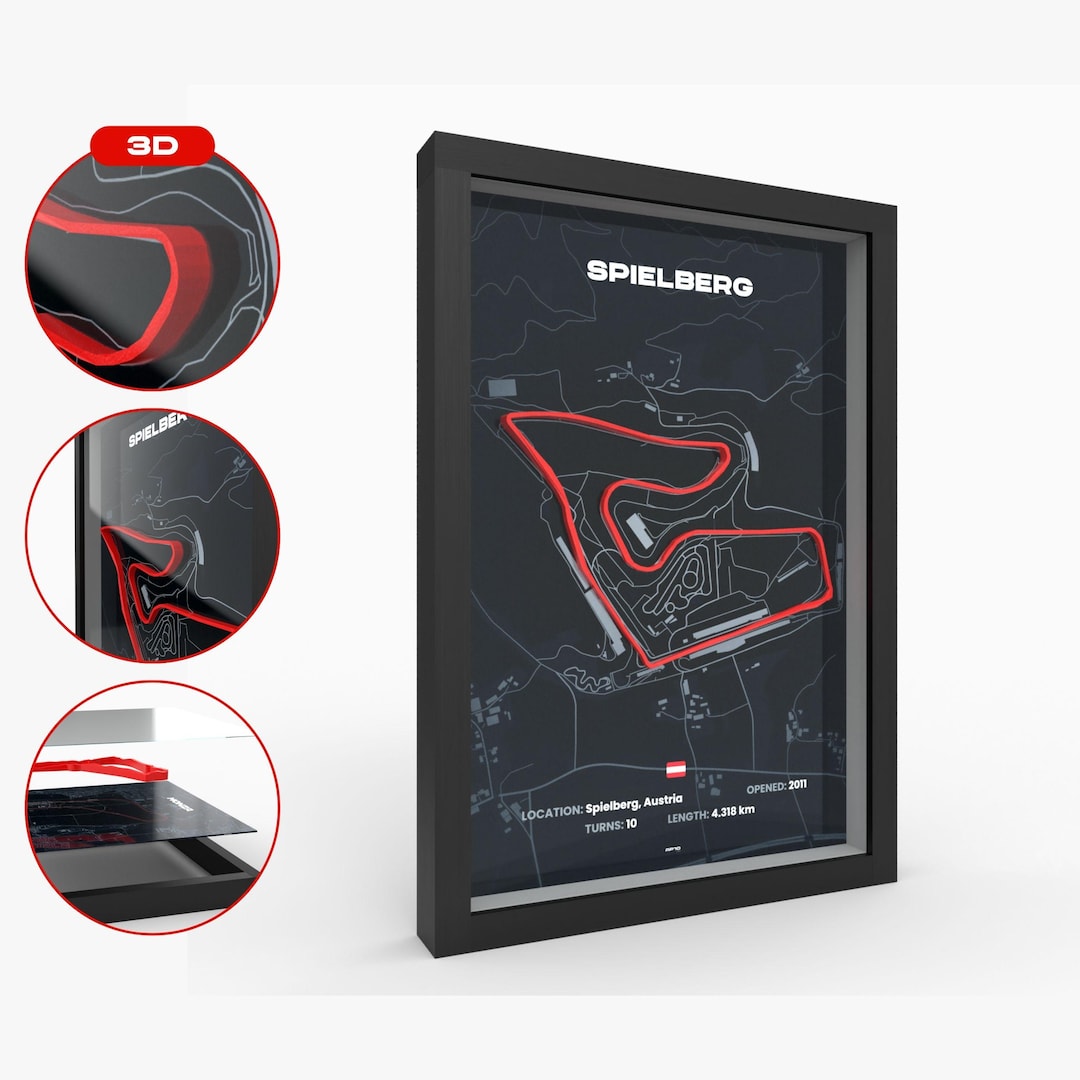 3D Spielberg Poster · Handmade in Germany · Formula 1 Poster · Detailed ...