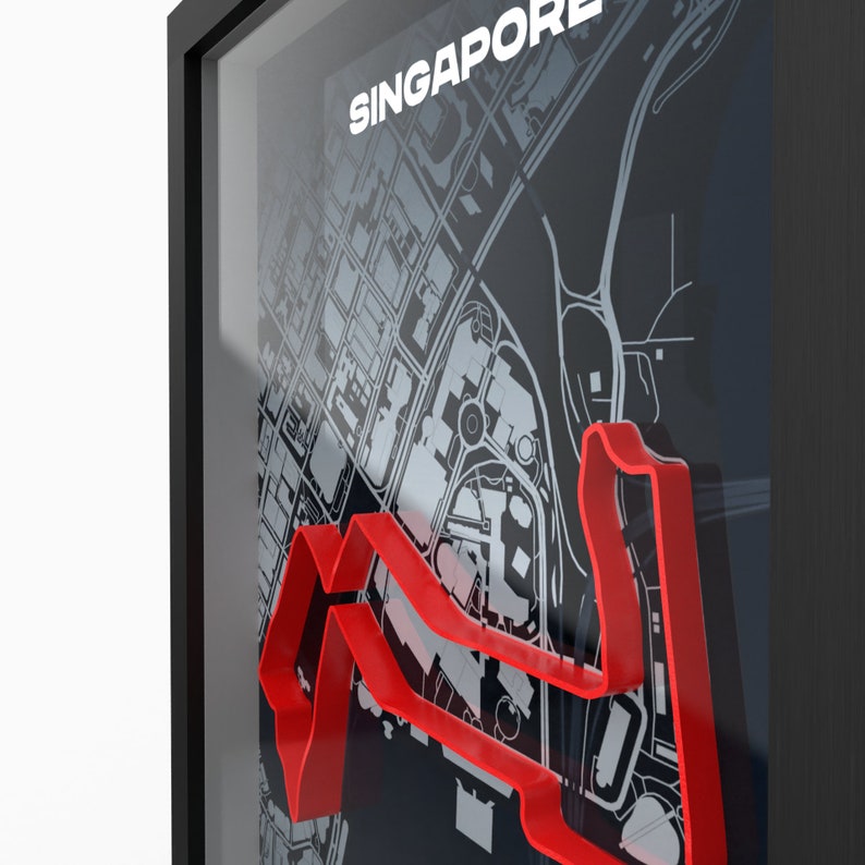 3D Singapore Race Track With Poster · Handmade in Germany · 3D Marina ...