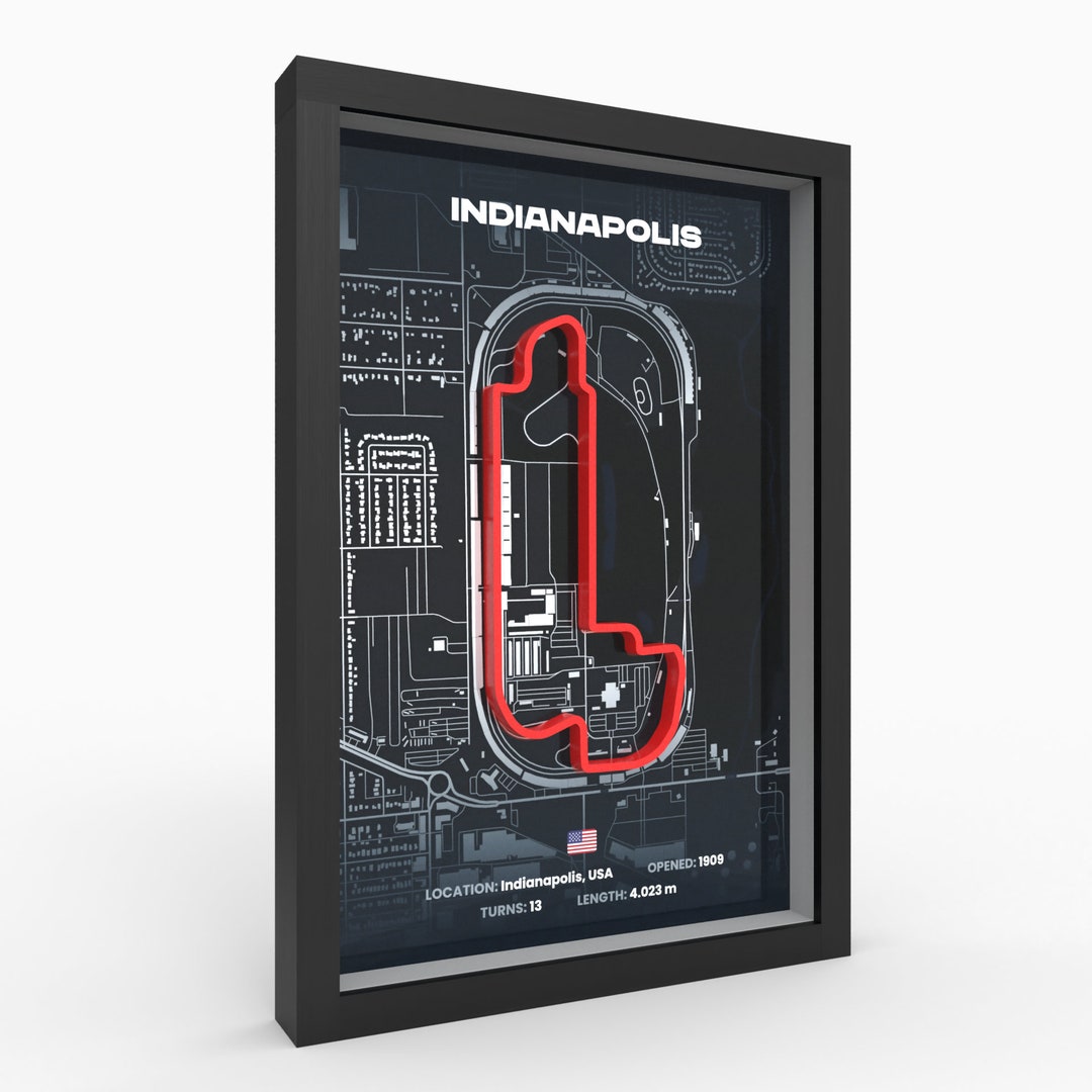 3D Indianapolis Race Track With Poster · Handmade in Germany · Poster ...