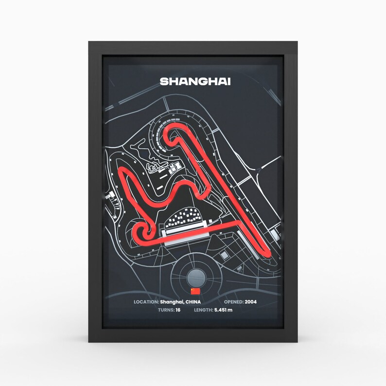 3D Shanghai Race Track With Poster · Handmade in Germany · Formula 1 ...