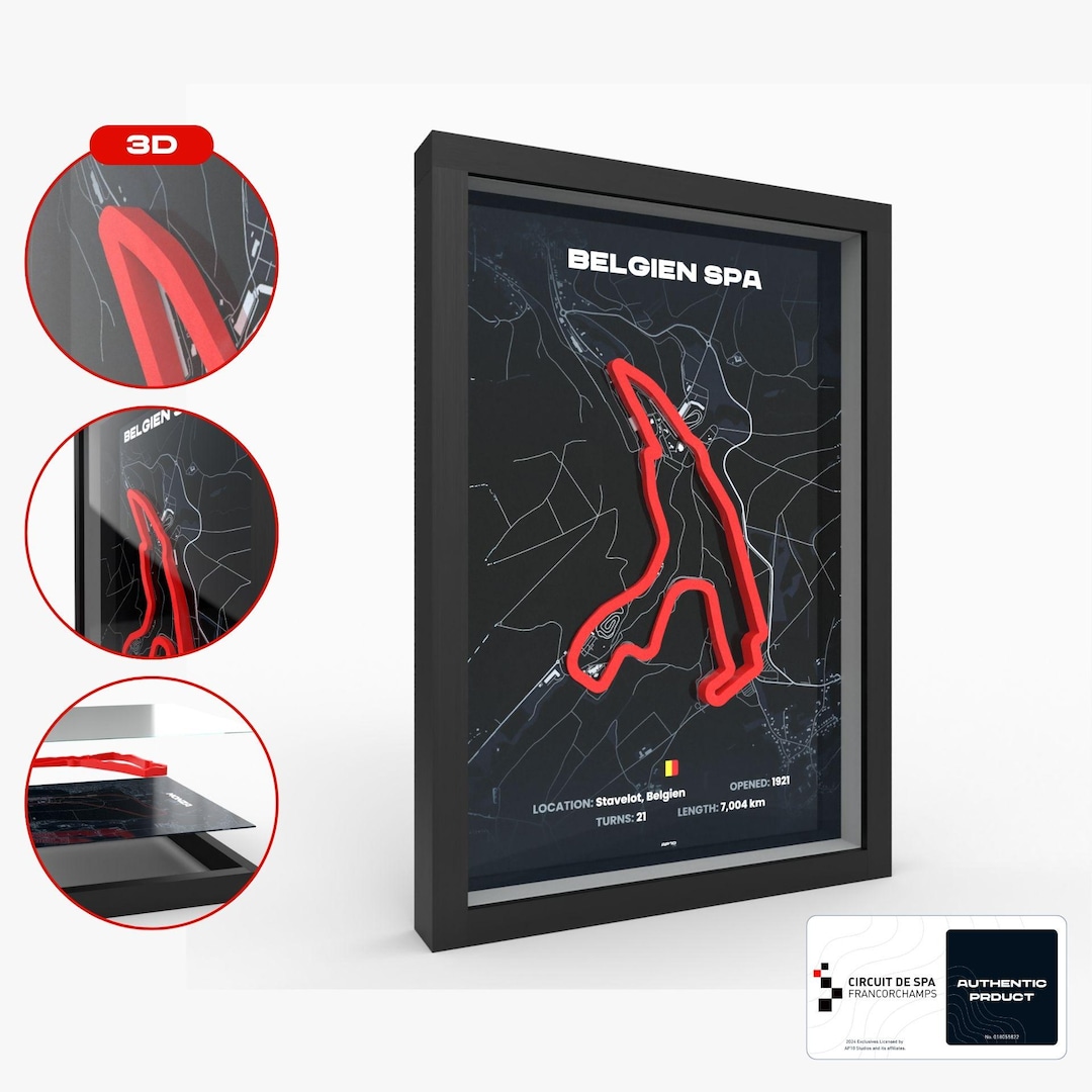 3D SPA Francorchamps Poster · Made in Germany · Formula 1 Track ...