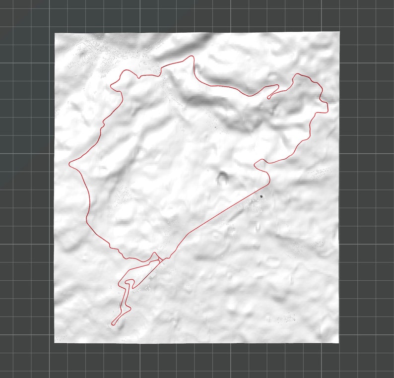 Nürburgring Nordschleife 3D Print File Digital Download STL & 3MF DIY Model Making Detailed Race ...