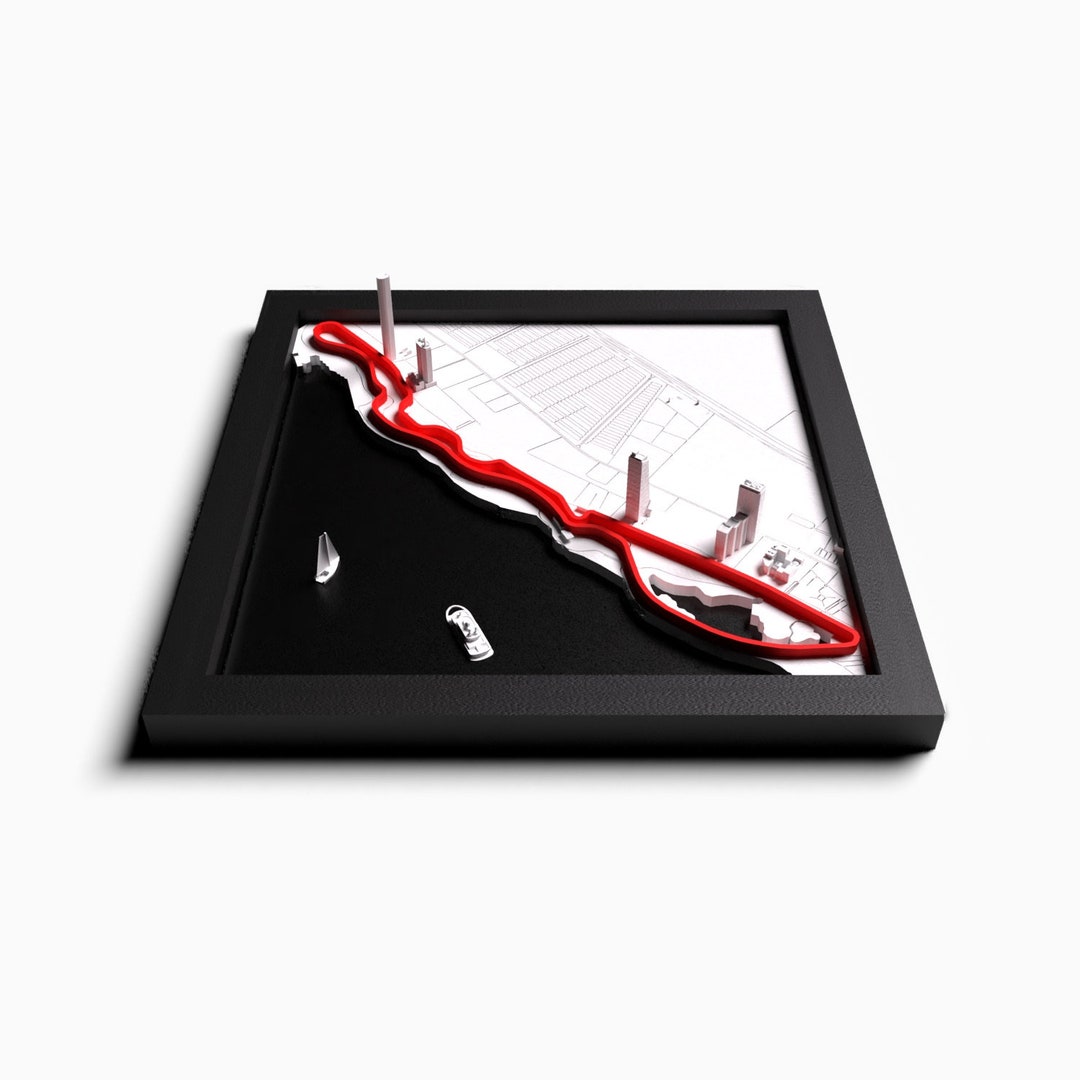 3D Jeddah Model Saudi Arabia Poster · Handmade Wall Art · Motorsport ...